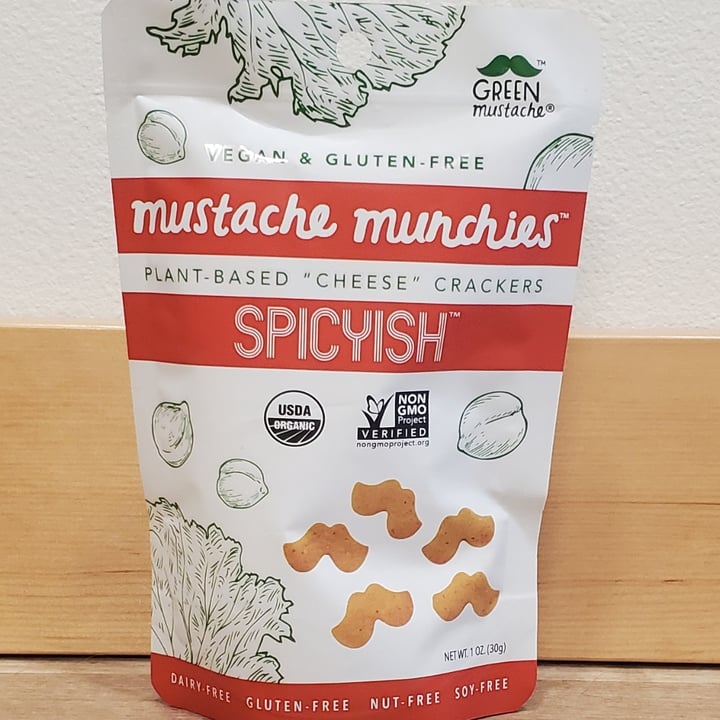 Green Mustache Spicyish Mustache Munchies Crackers Review | abillion