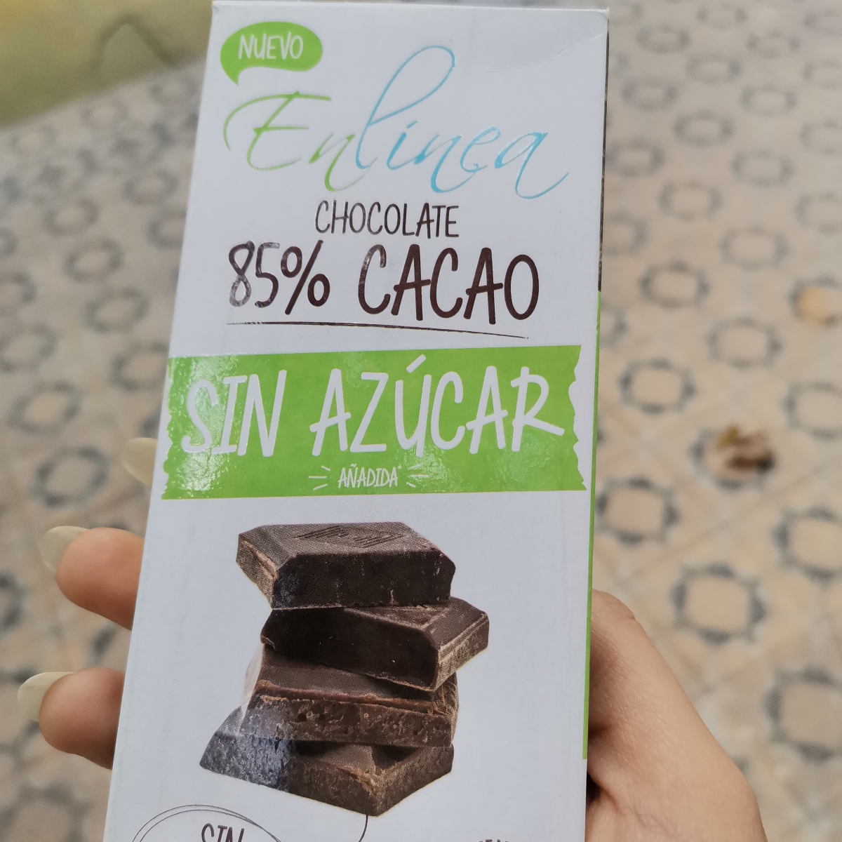 Chocolate 85% cacao sin azúcar from En Línea - Vegan Product Reviews ...