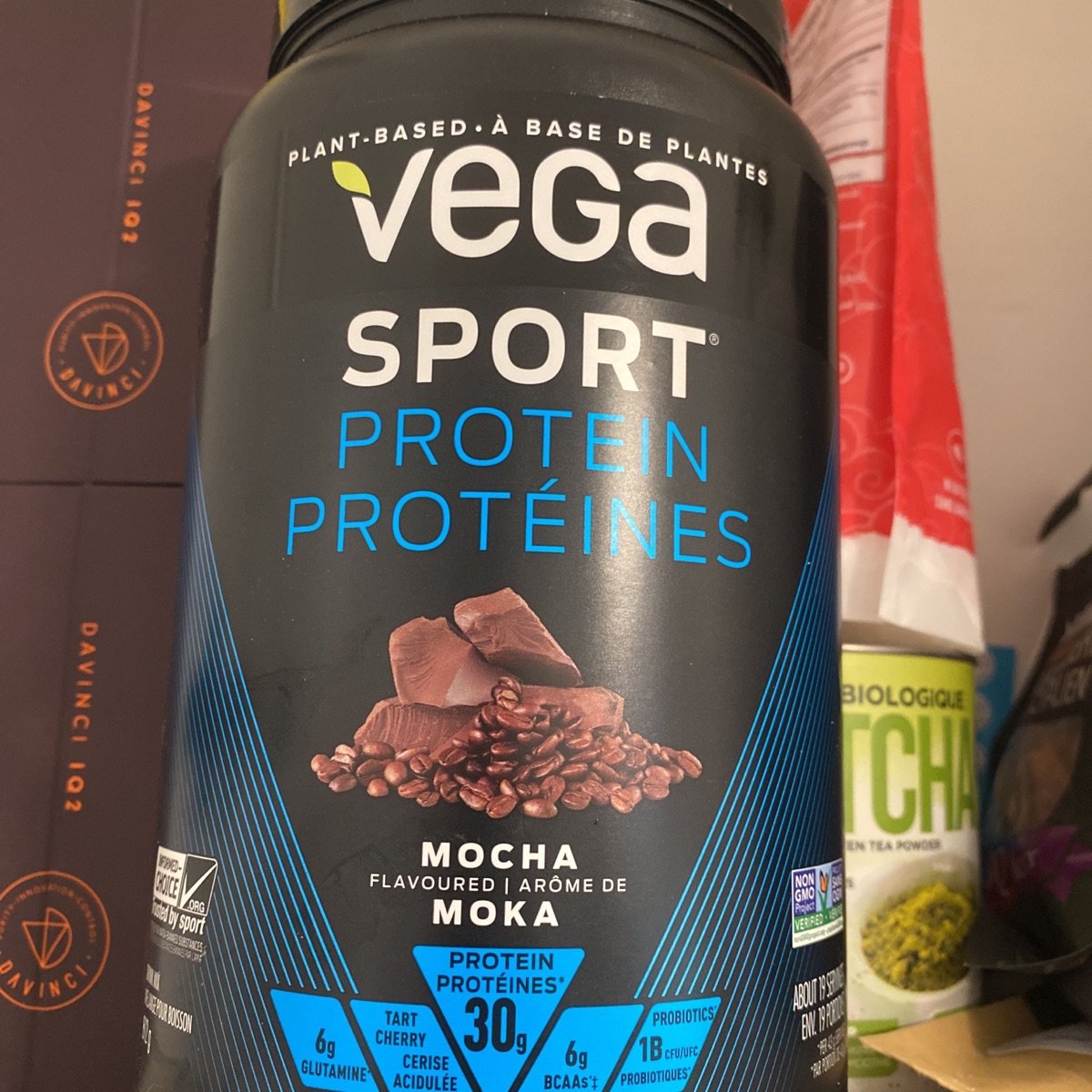 Mocha Flavoured Plant-Based Sport Protein Powder from Plant-Based Vega ...