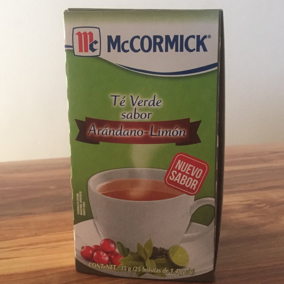 Té verde sabor arándano-limón from McCormick - Vegan Product Reviews ...