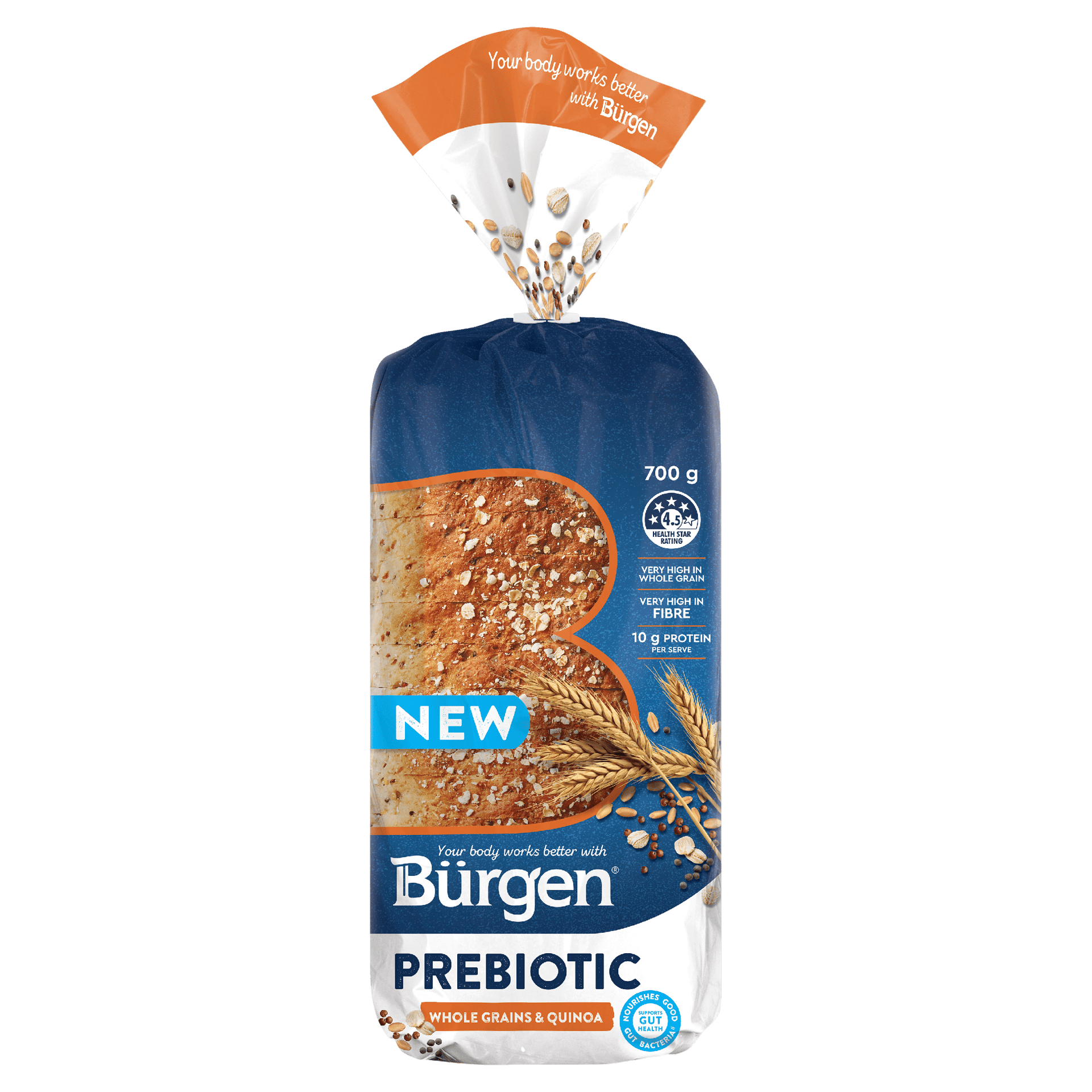 Burgen® Prebiotic Whole Grains & Quinoa 700g from Burgen - Vegan ...