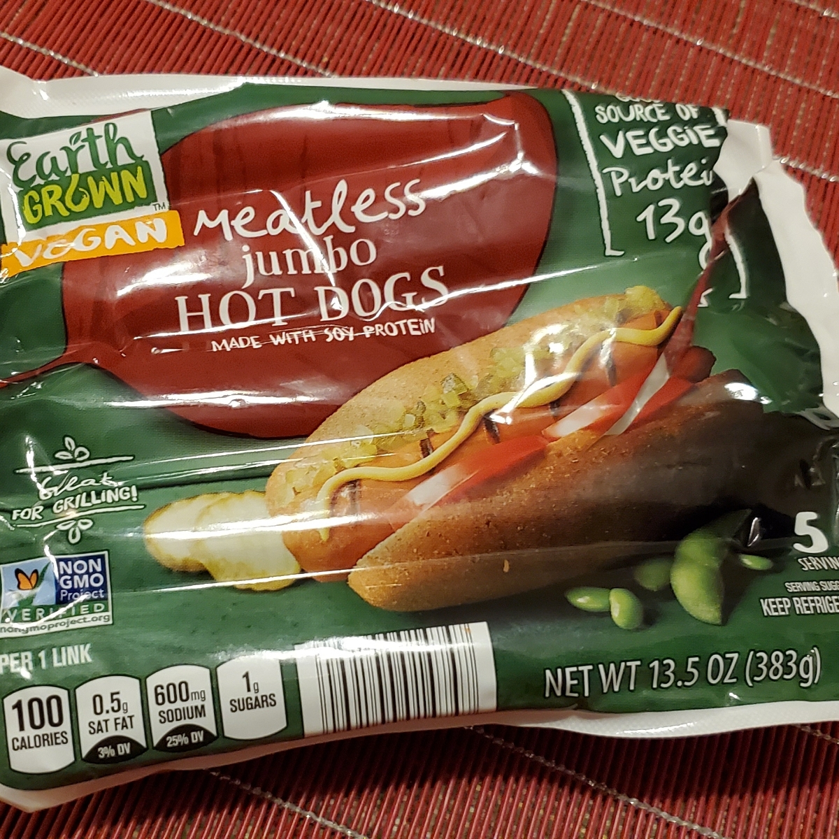 Meatless Jumbo Hot Dog from Earth Grown - Vegan Product Reviews ...