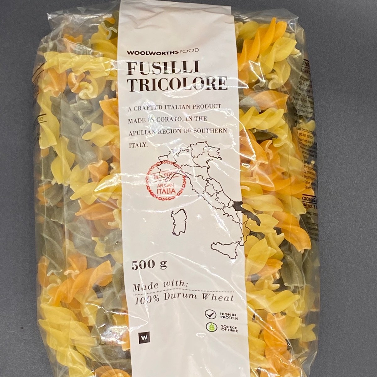 Fusilli Tricolore from Woolworths Food - Vegan Product Reviews ...