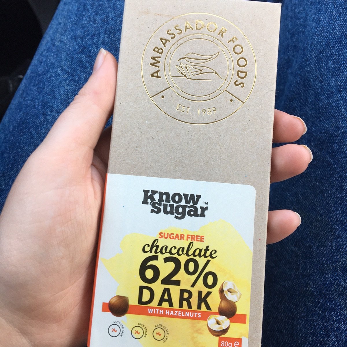 Sugar Free 62% Dark Chocolate With Hazelnuts from Ambassador Foods ...