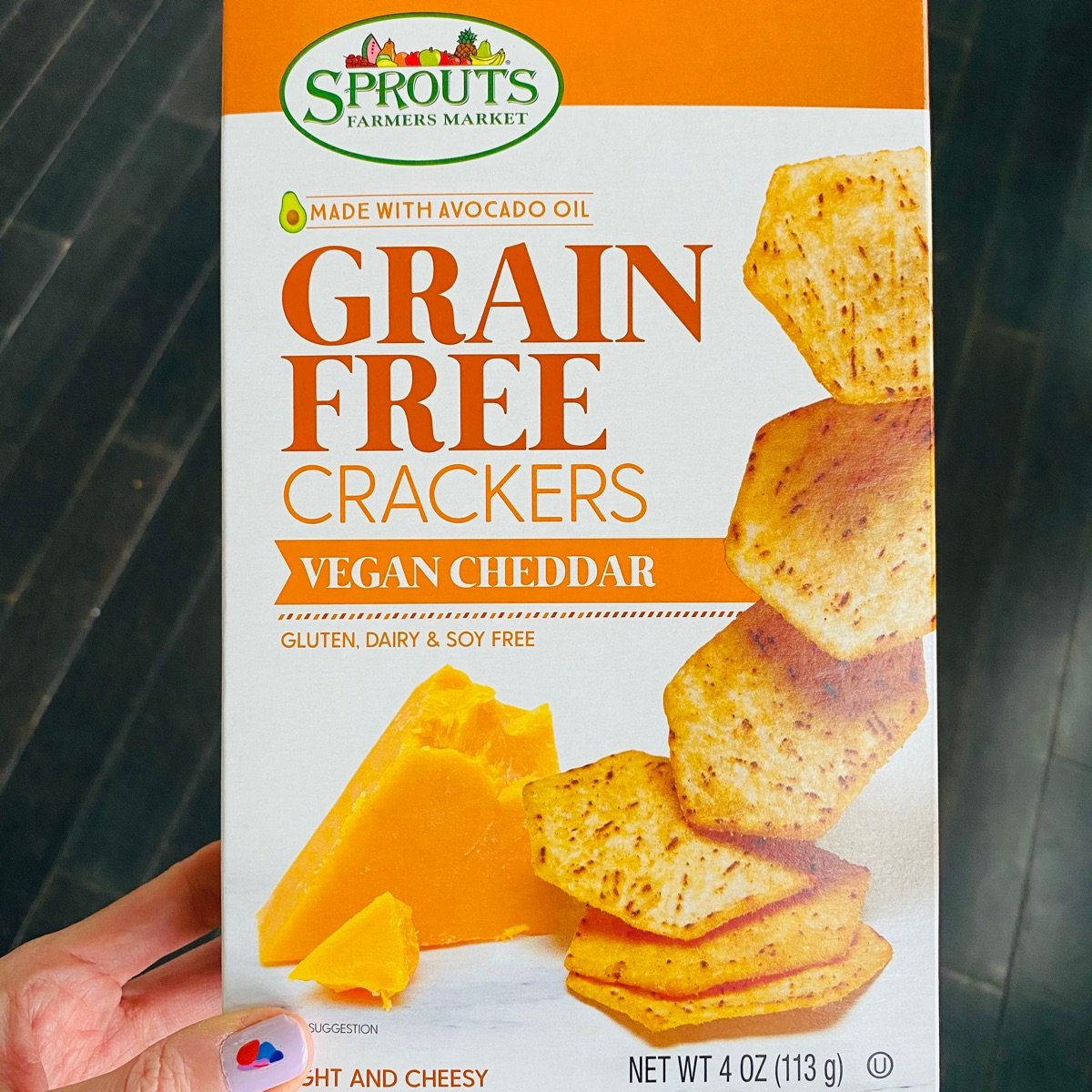 Grain Free Crackers Vegan Cheddar from Sprouts Farmers Market - Vegan ...