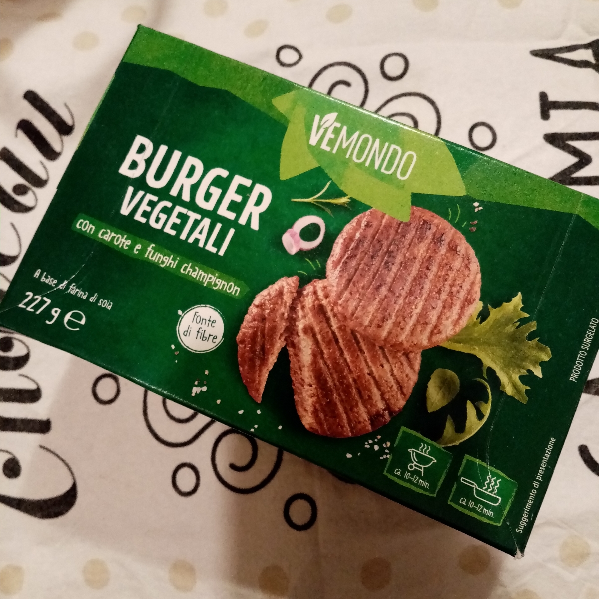 Burger vegetali con carote e funghi champignon from Vemondo - Vegan ...
