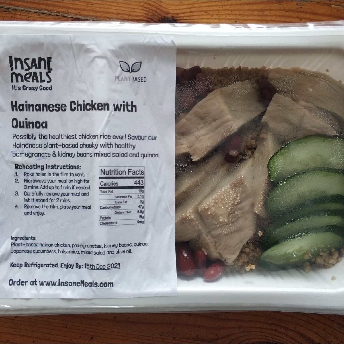 Insane Meals Hainanese Chicken with Quinoa Reviews | abillion