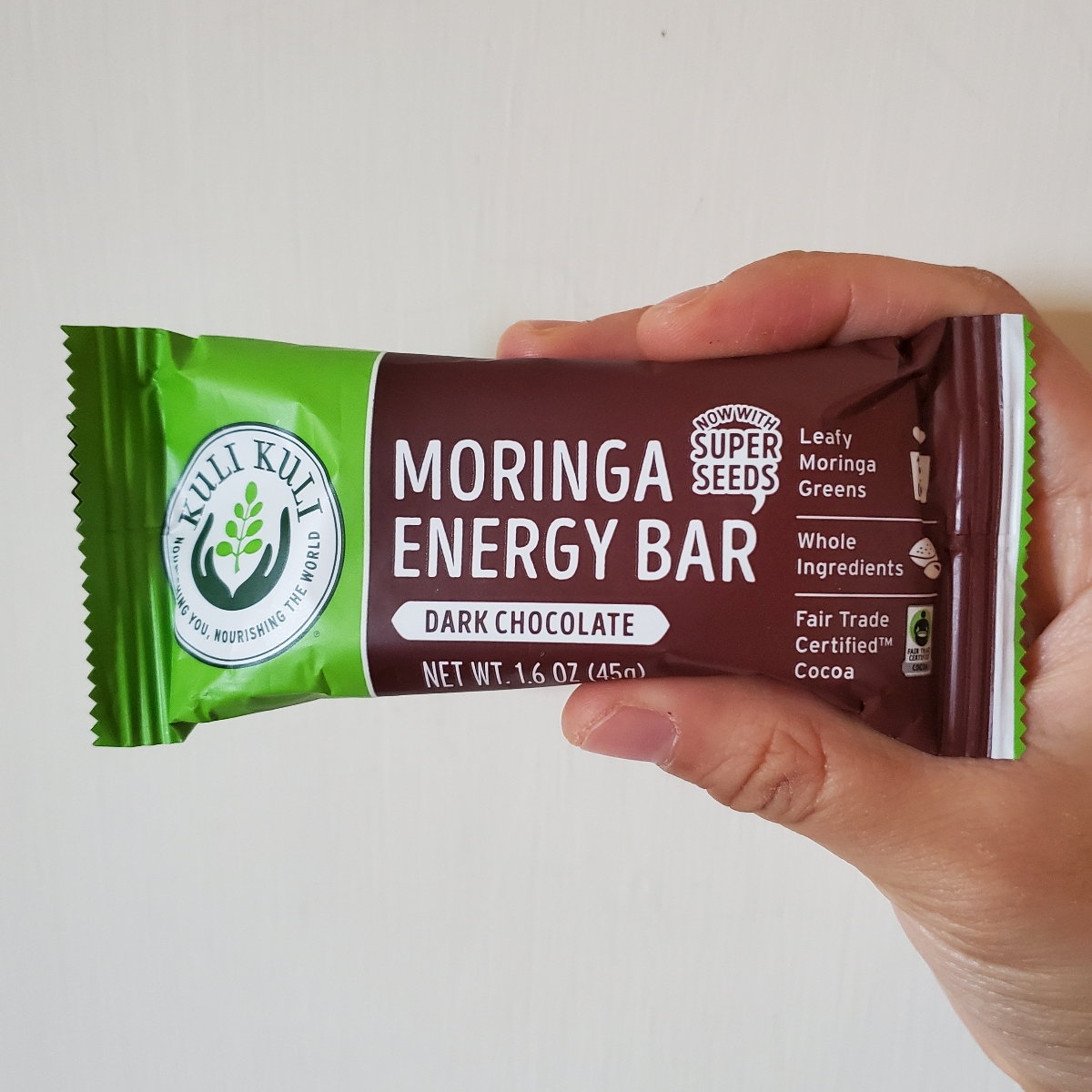 Moringa Energy Bar (Dark Chocolate) from Kuli Kuli - Vegan Product ...
