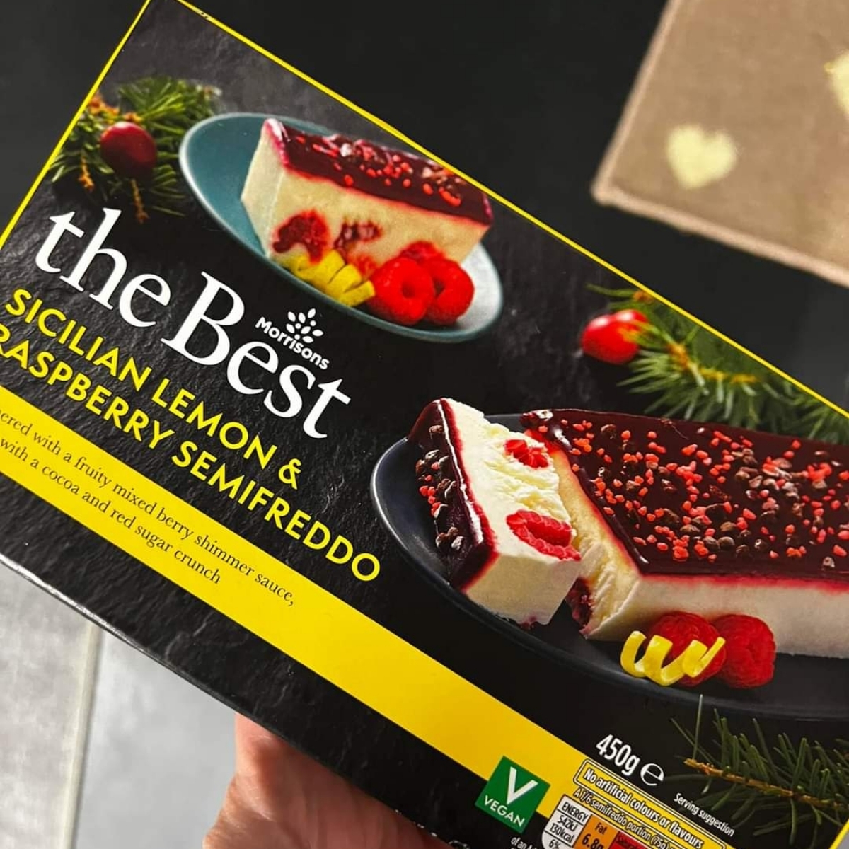 Sicilian Lemon & Raspberry Semifreddo from Morrisons - Vegan Product ...
