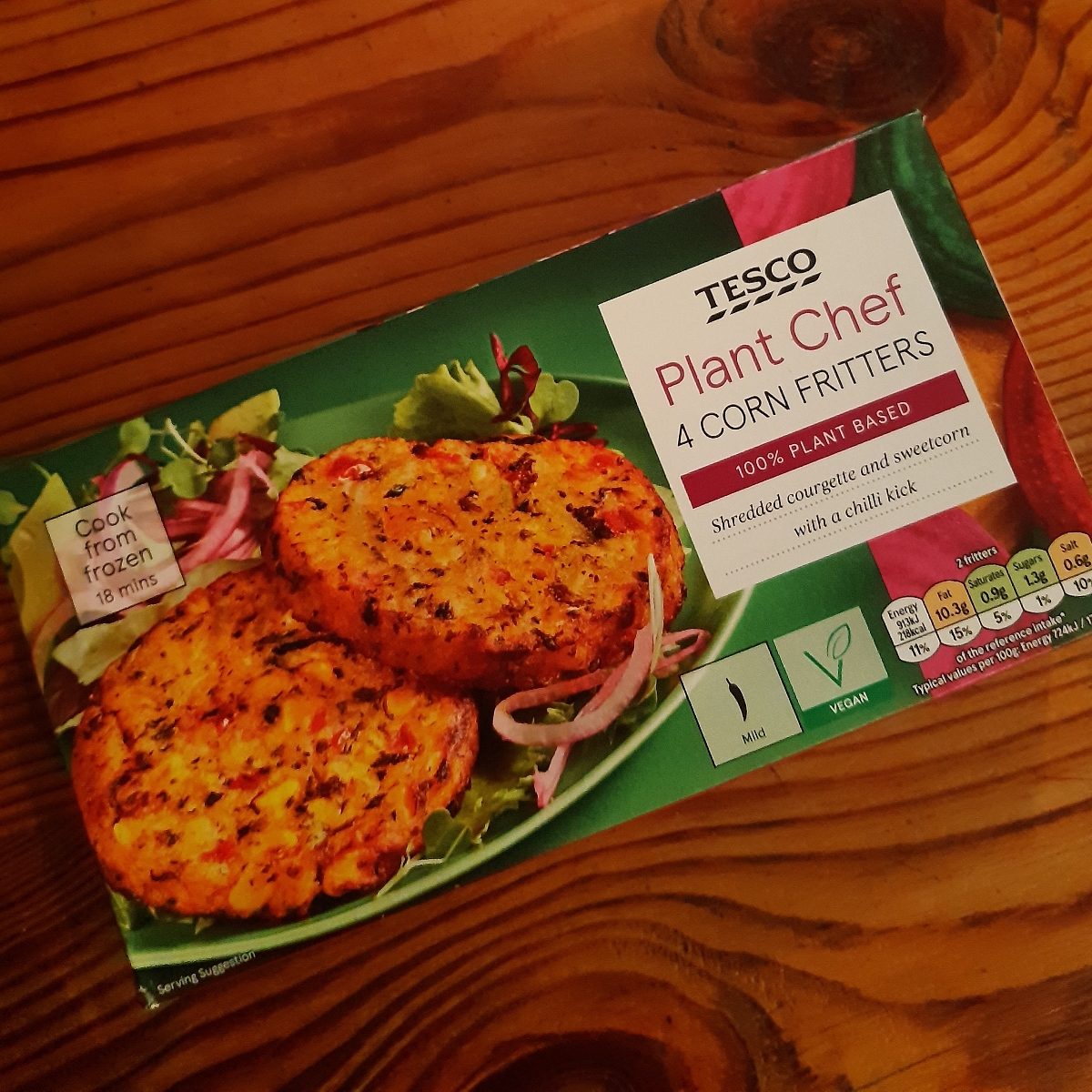 4 Corn Fritters from Tesco Plant Chef - Vegan Product Reviews & Ratings ...