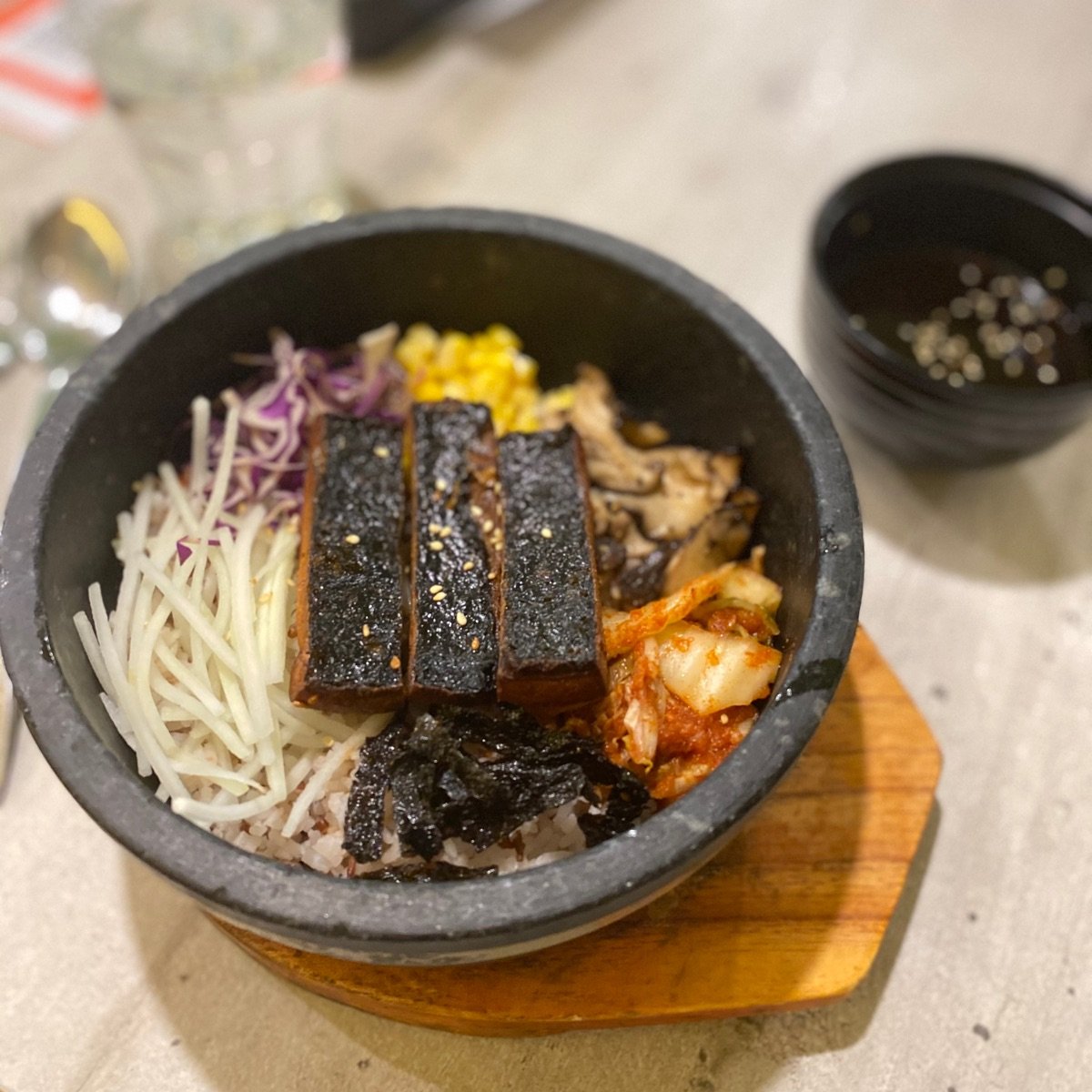 Stone Pot Eel Fish Rice at Nature Cafe, Singapore - Vegan Dish Reviews ...