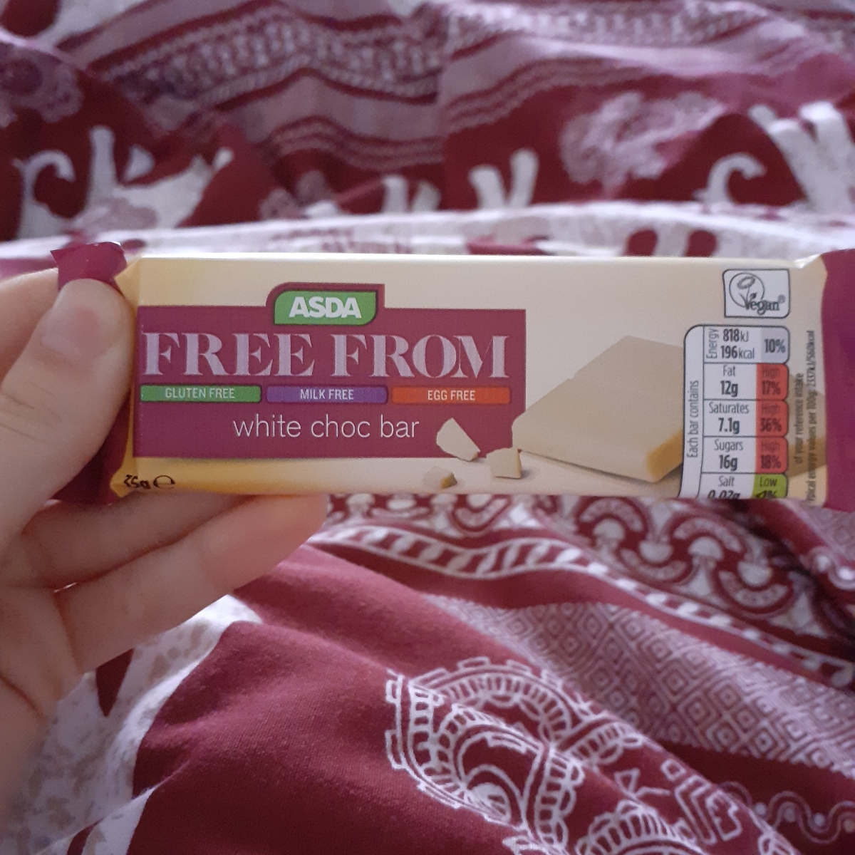 White choc bar from ASDA - Vegan Product Reviews & Ratings | abillion