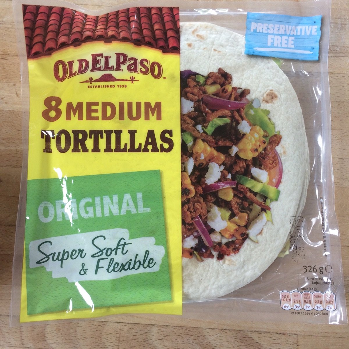 Medium tortillas original from Old El Paso - Vegan Product Reviews ...