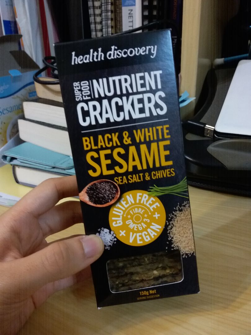 Black and White Sesame Nutrient Crackers from Health Discovery - Vegan ...