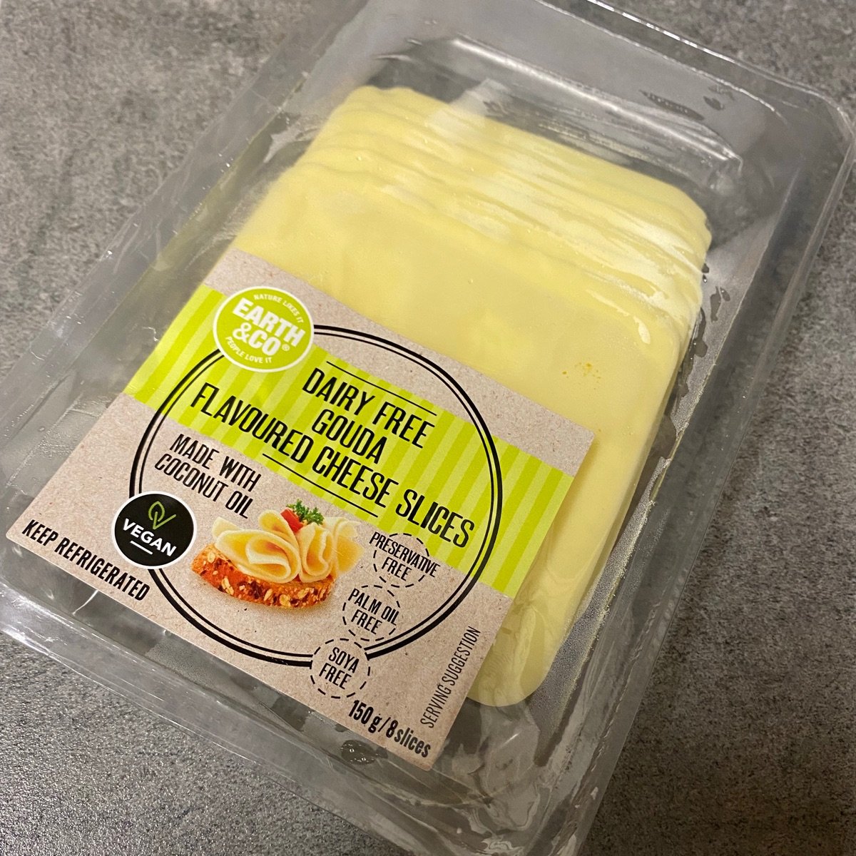 Dairy Free Gouda Flavoured Cheese Slices from Earth & Co - Vegan ...