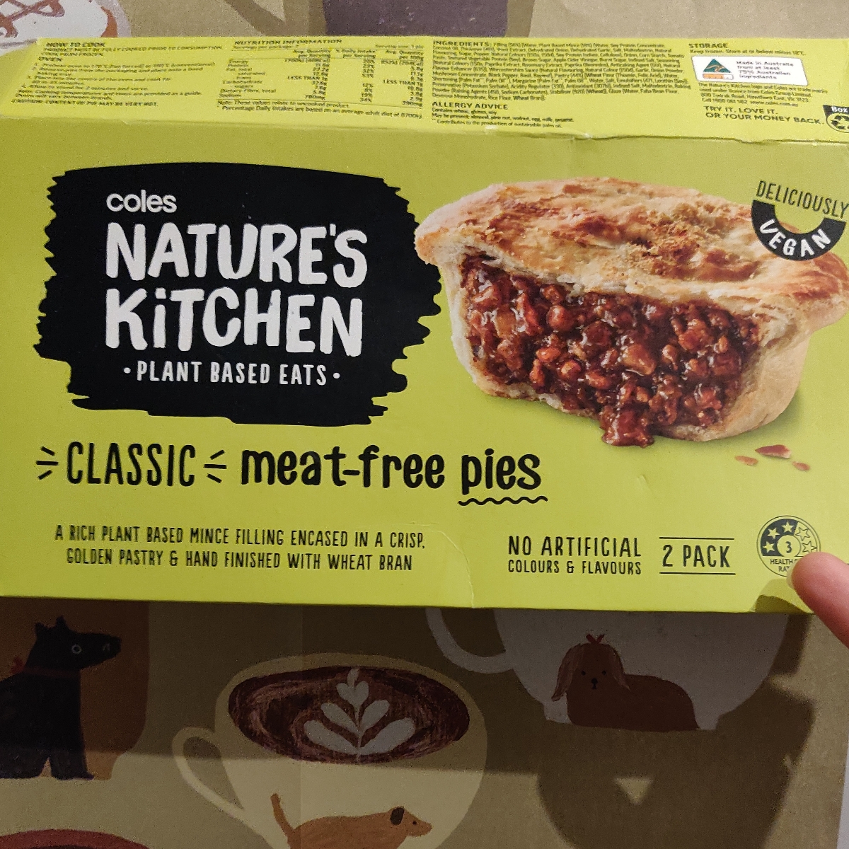 Coles Nature's Kitchen classic meat-free pies 评价 | abillion
