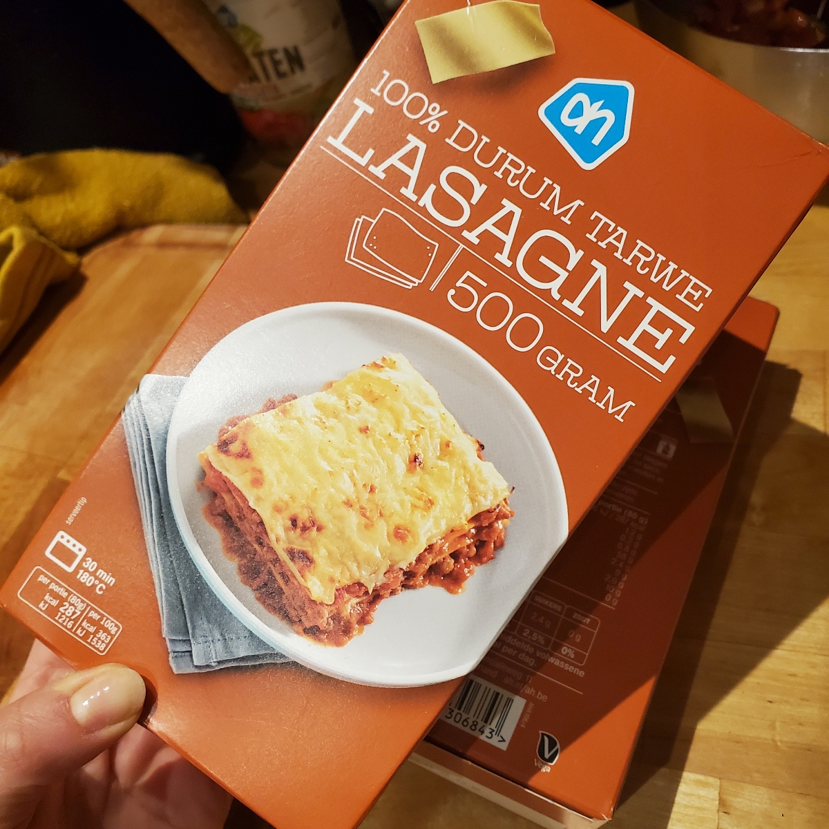 100% durum tarwe lasagne from Albert Heijn AH - Vegan Product Reviews ...