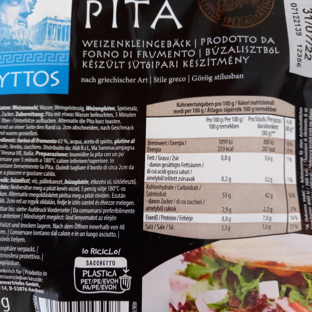 pita from Lyttos - Vegan Product Reviews & Ratings | abillion