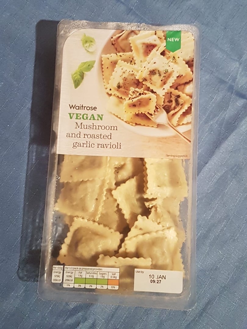 vegan mushroom and smoked garlic ravioli from Waitrose - Vegan Product ...