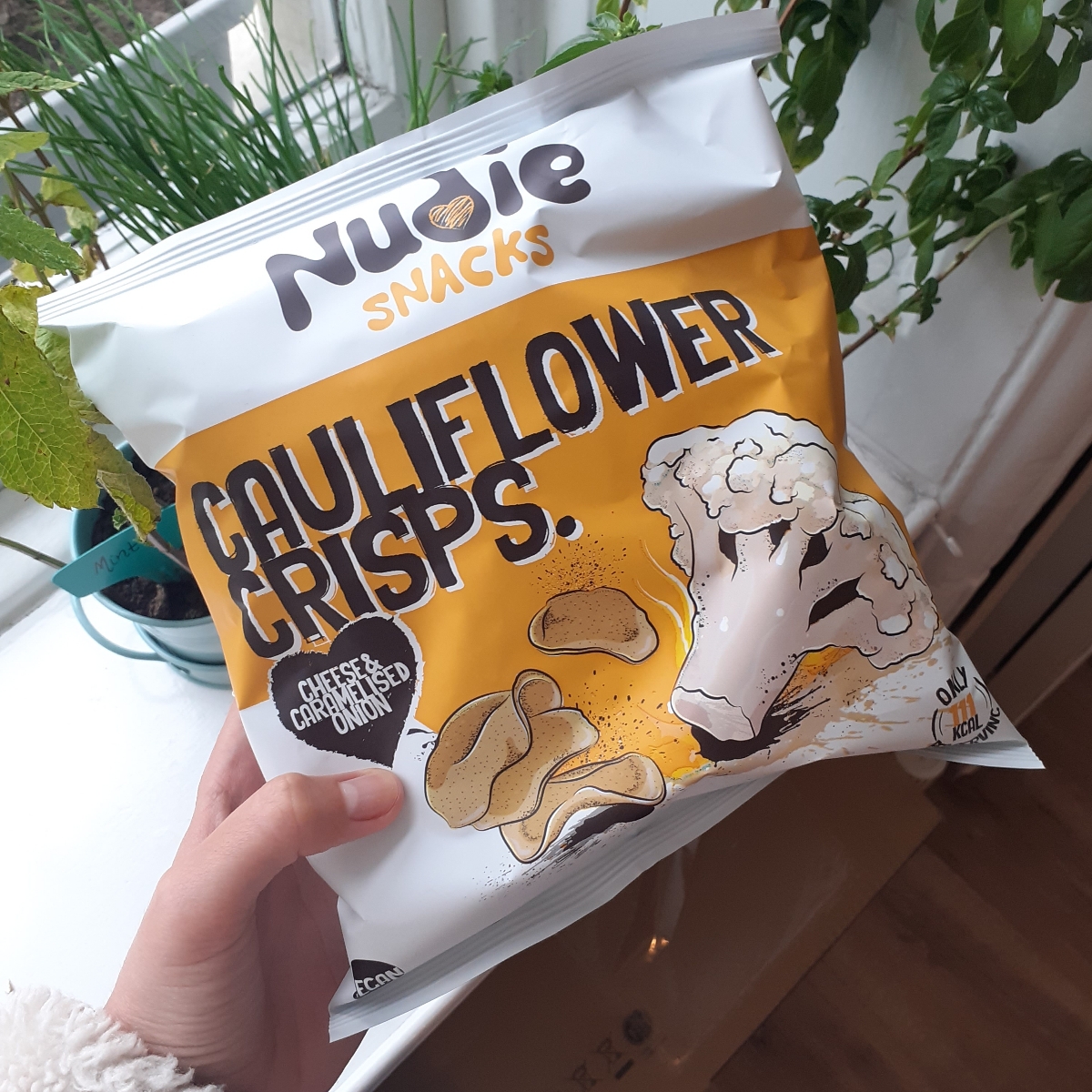 Cauliflower Crisps - Cheese & Caramelised Onion from Nudie Snacks ...