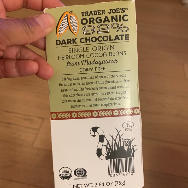 Trader Joe's Organic 92% Dark Chocolate Review | abillion