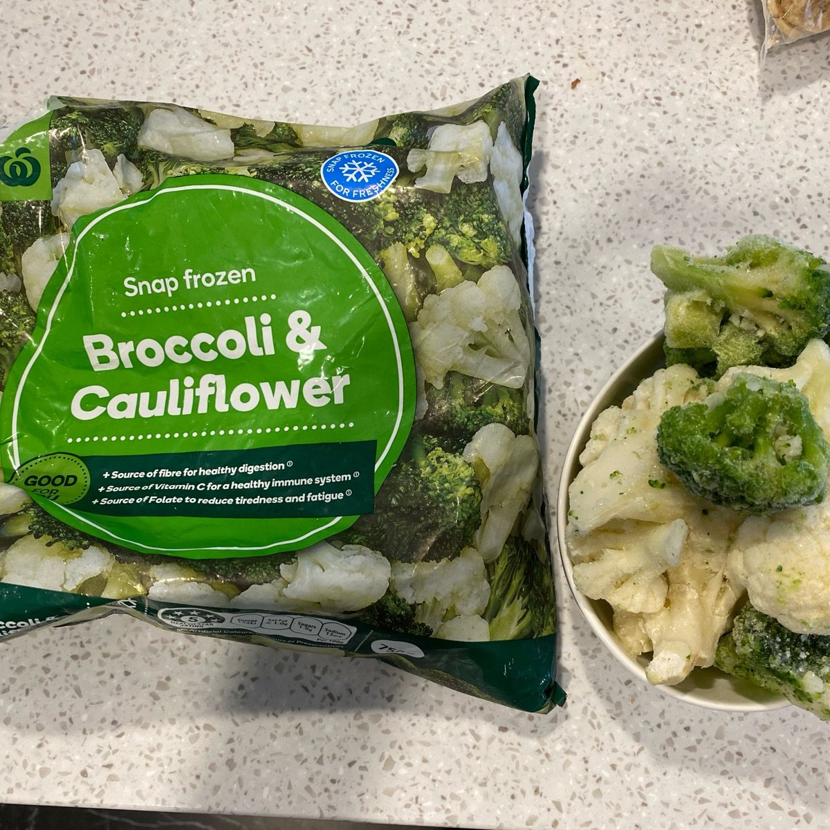 Frozen broccoli and cauliflower from Woolworths (Australia) - Vegan ...