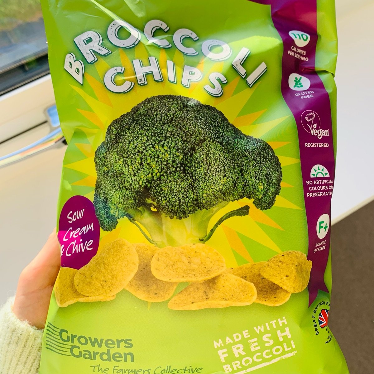Broccoli Crisps With Sour Cream & Chive from Growers Garden - Vegan ...