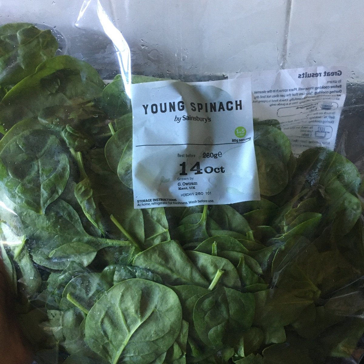 young spinach from Sainsbury's - Vegan Product Reviews & Ratings | abillion