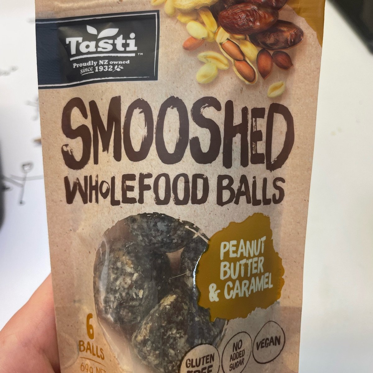 Peanut Butter and Caramel Smooshed Wholefood Balls from Tasti - Vegan ...