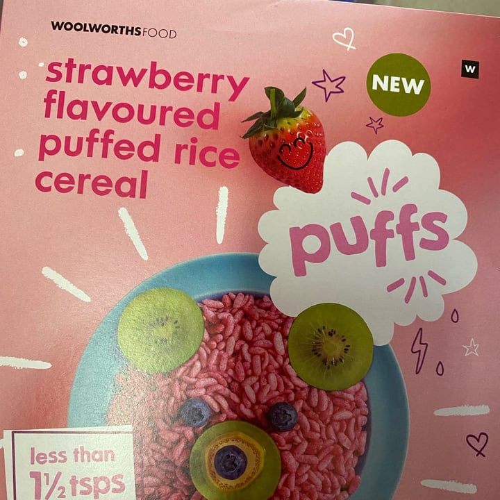 Woolworths Food Strawberry flavoured puffed rice cereal Review | abillion