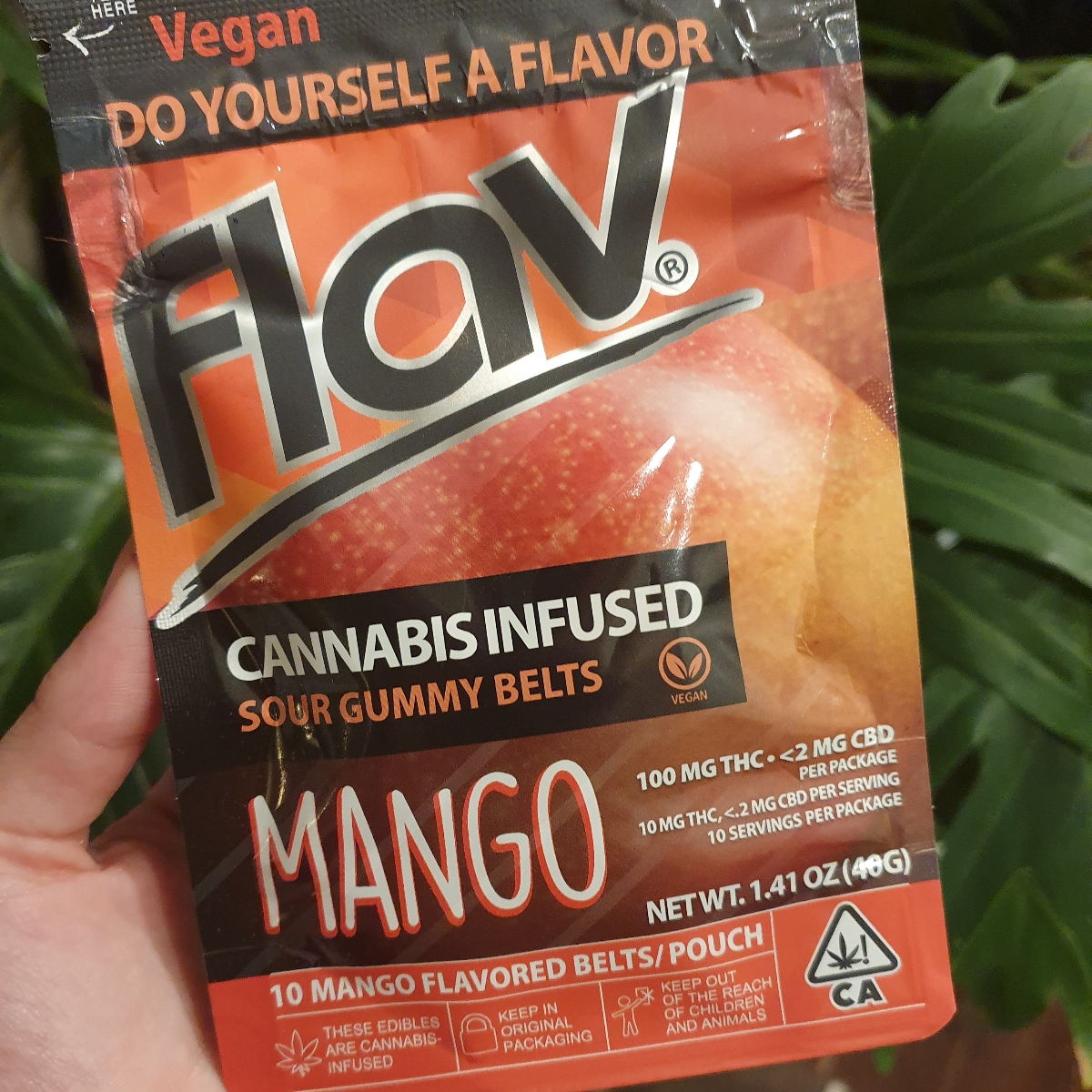 Mango Cannabis-Infused Sour Belts from Flav - Vegan Product Reviews ...