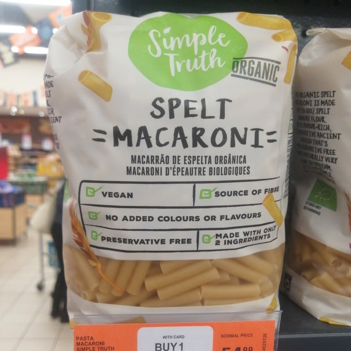 Simple Truth Spelt Macaroni Review | abillion