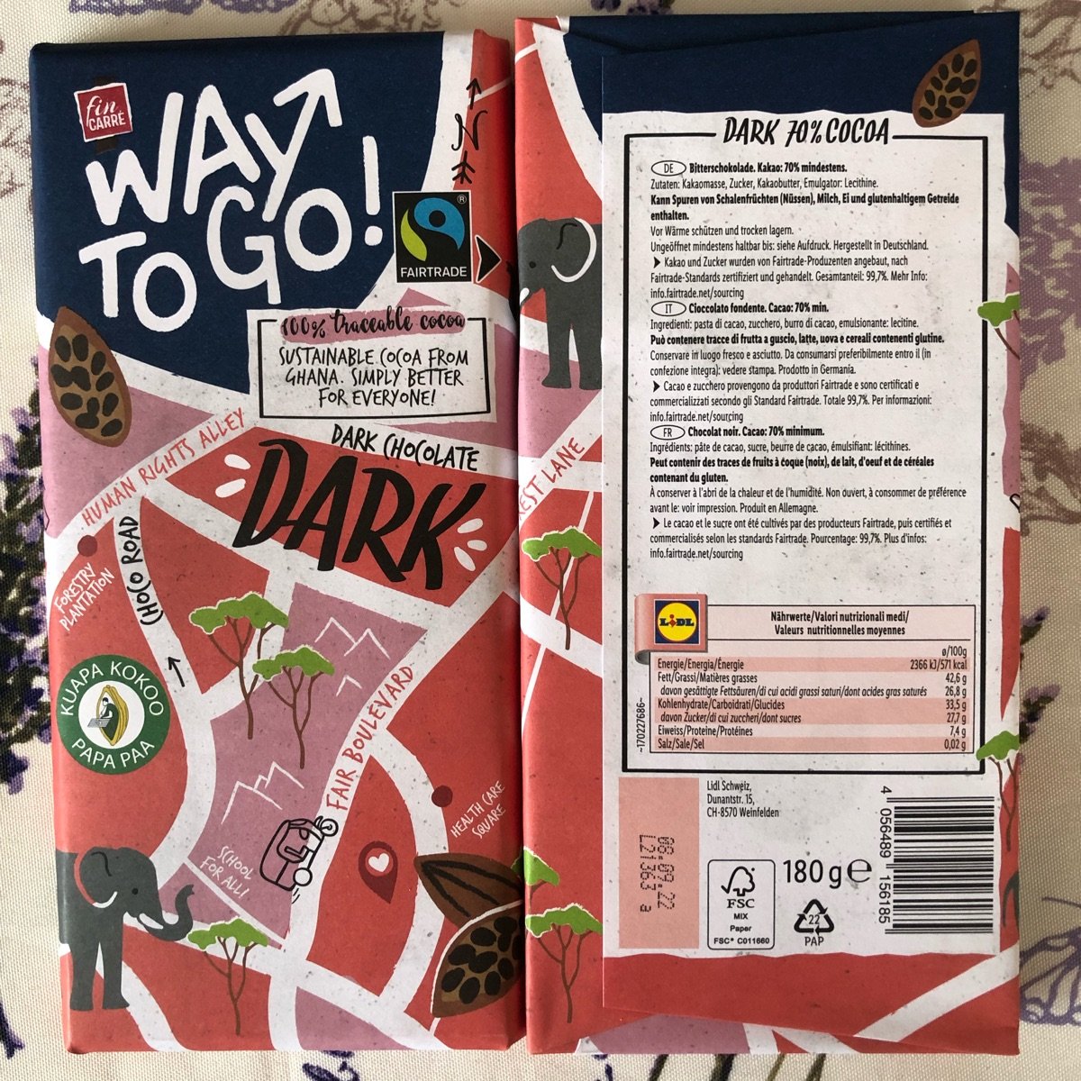 Way To Go - Dark Chocolate 70% Cocoa from Vemondo - Vegan Product ...