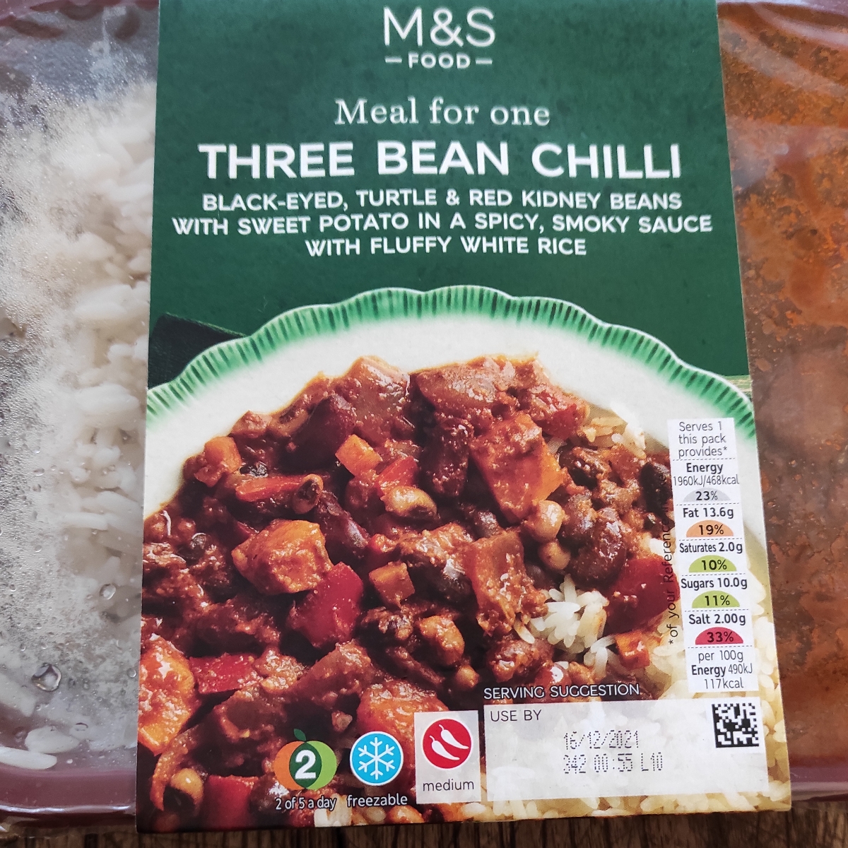 Three Bean Chilli from Marks & Spencer Food (M&S) - Vegan Product ...