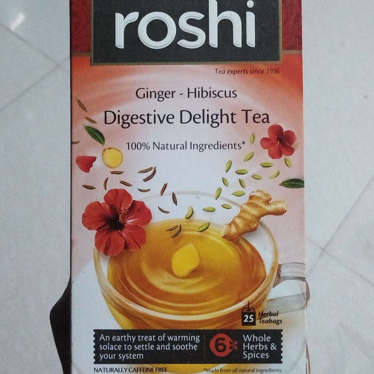 Ginger-Hibiscus Digestive Delight Tea from Roshi - Vegan Product ...