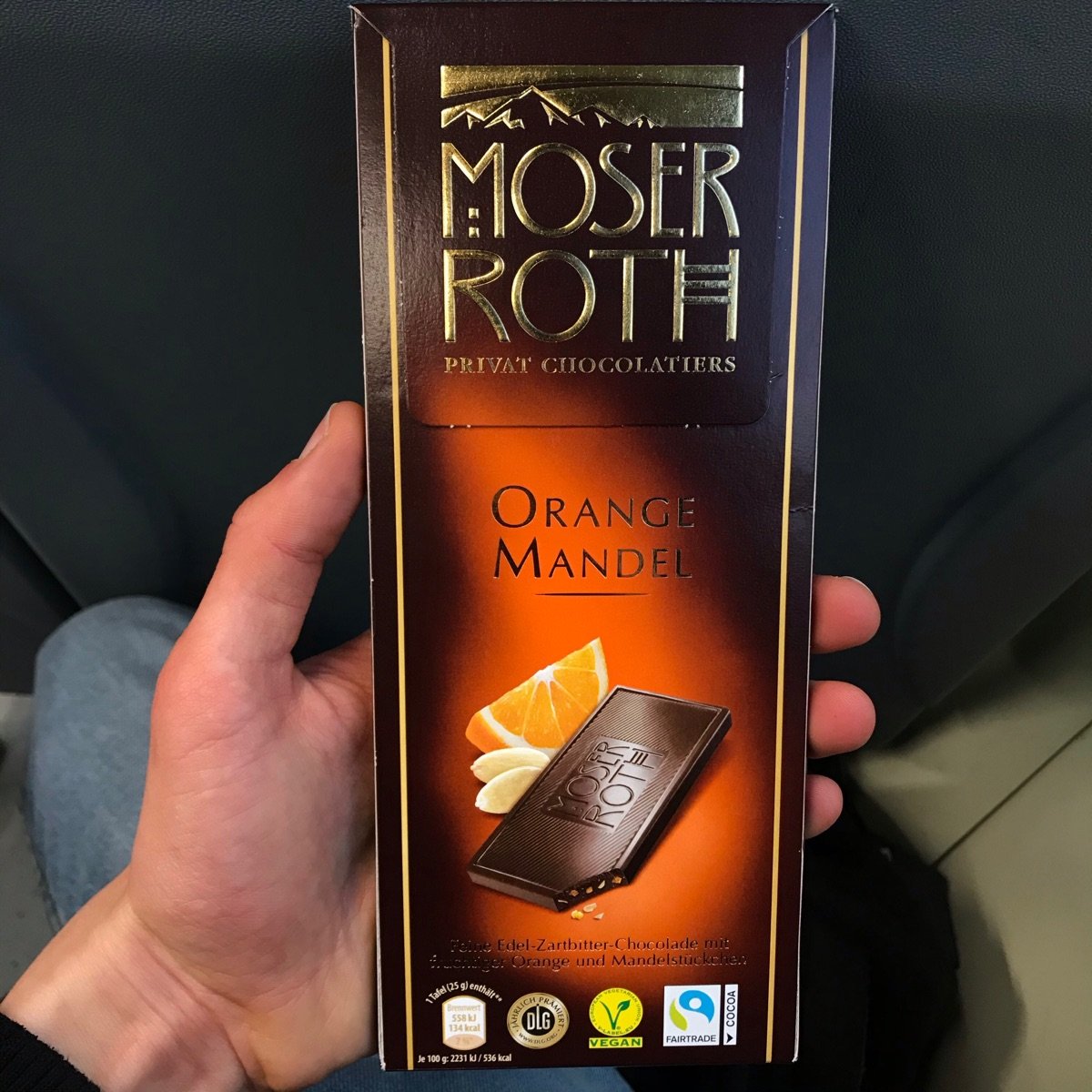 Orange Mandel Chocolate from Moser Roth - Vegan Product Reviews ...