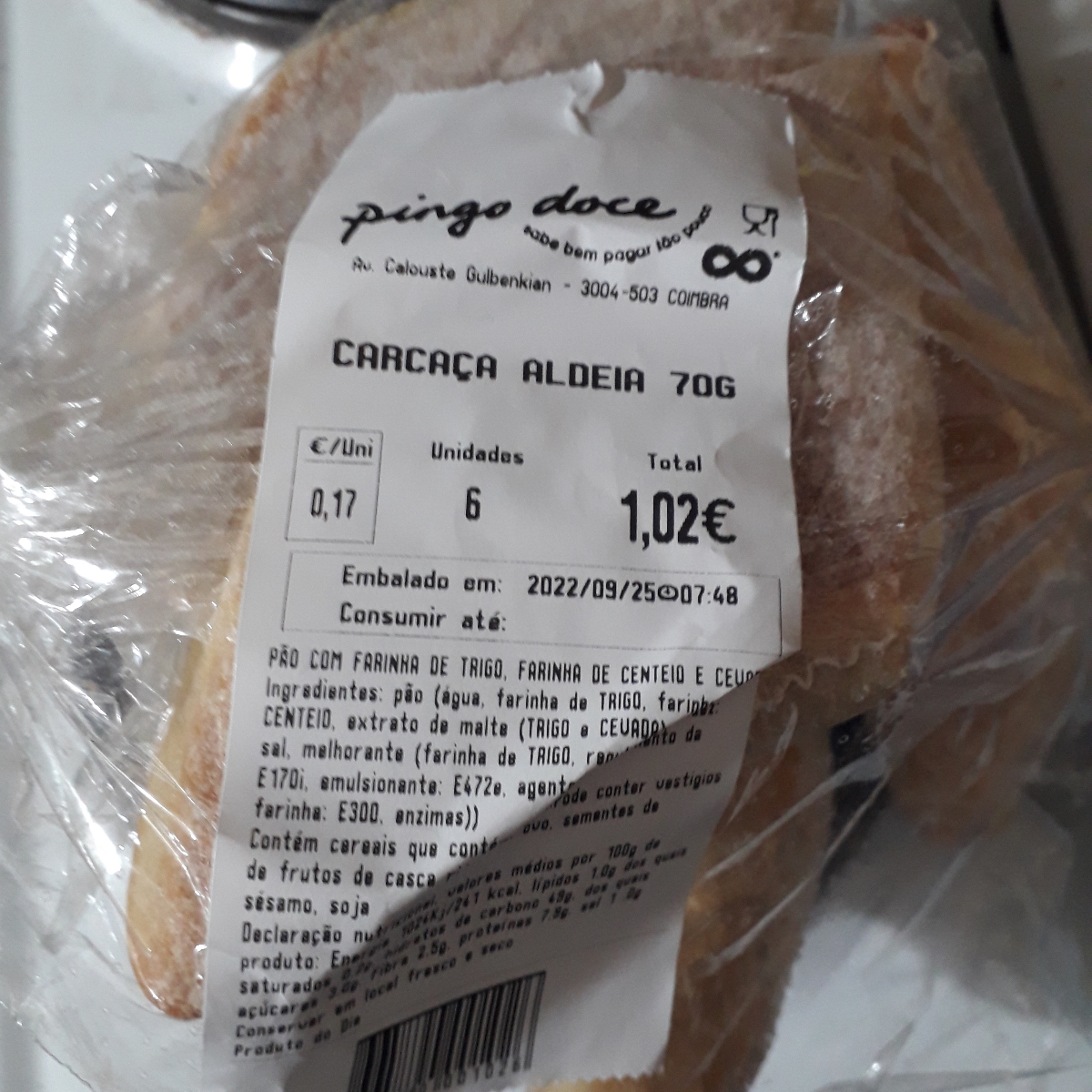Pão Carcaça Aldeia from Pingo doce - Vegan Product Reviews & Ratings ...