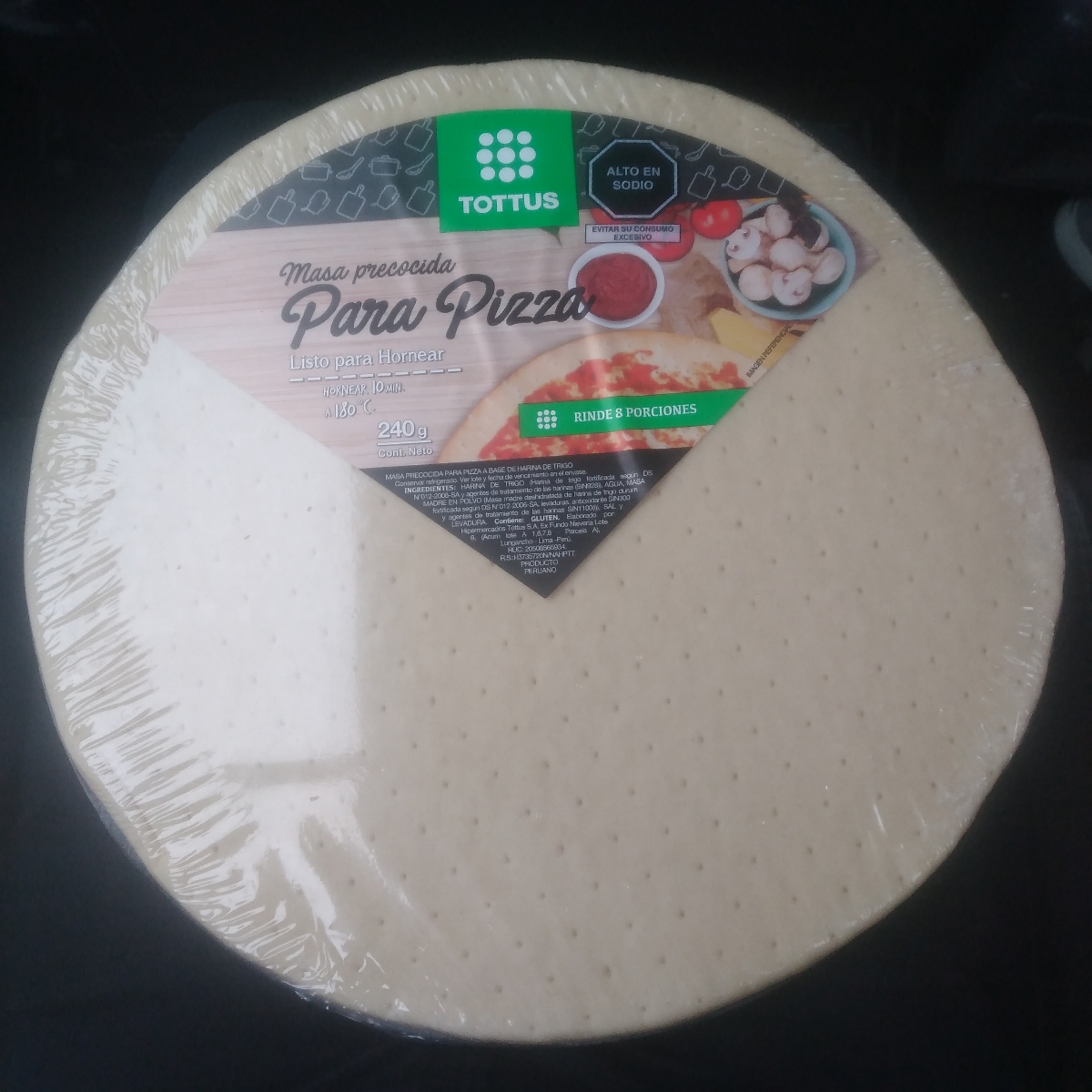 Masa Precocida Para Pizza from Tottus - Vegan Product Reviews & Ratings ...