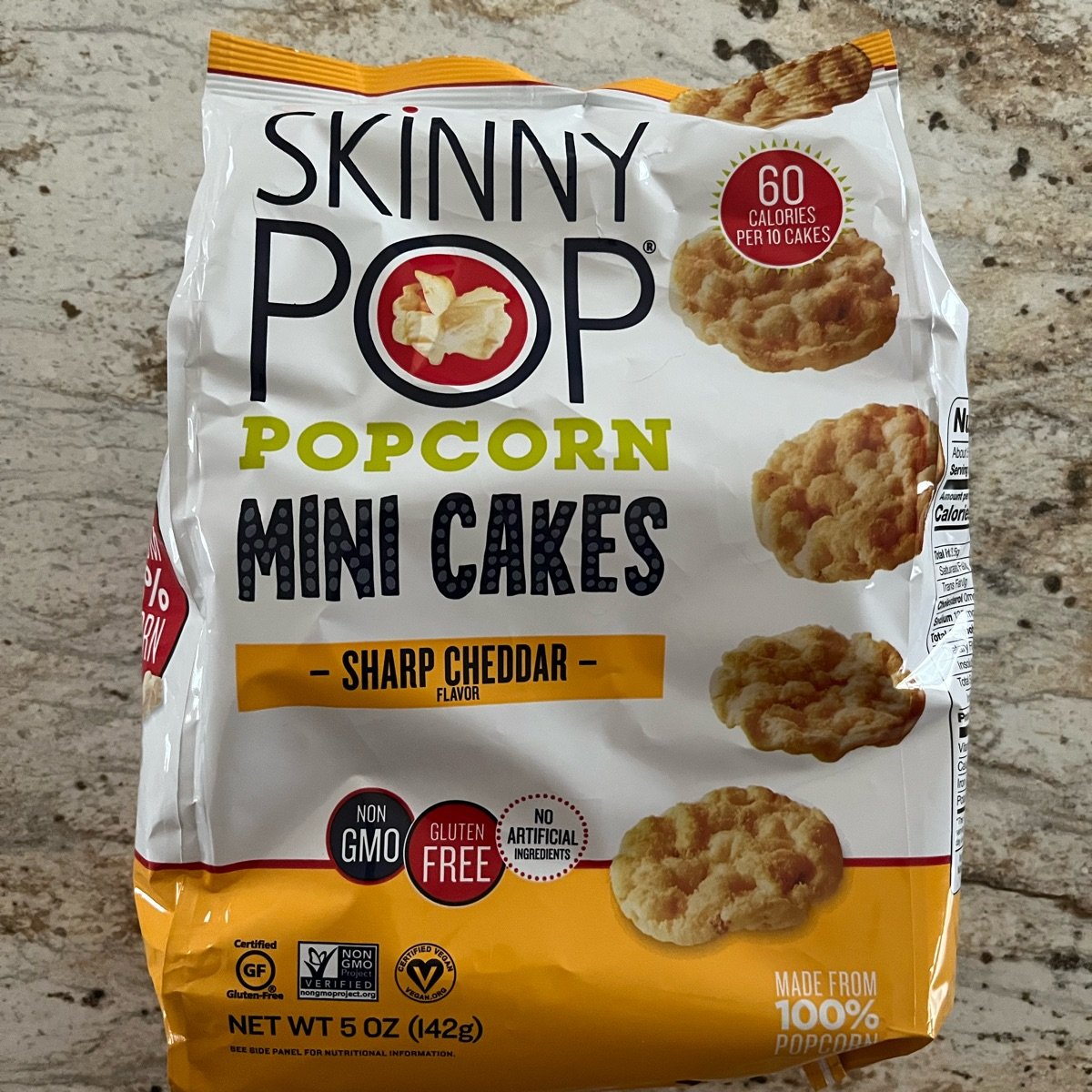 Sharp Cheddar Popcorn Mini Cakes from Skinny Pop - Vegan Product ...