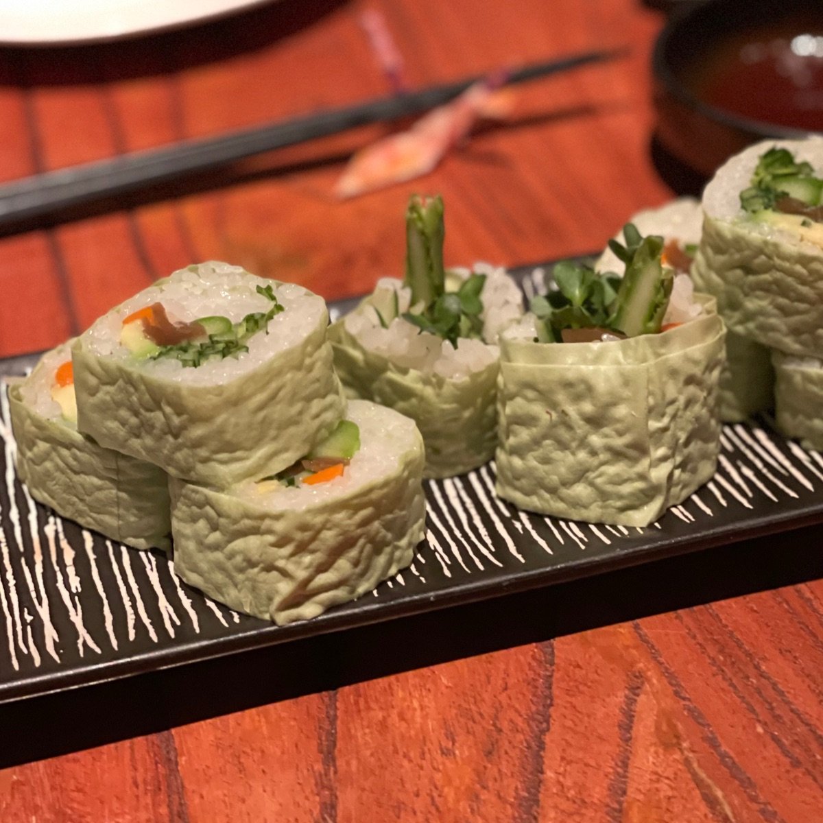 7 Treasure Vegetables Maki at KOMA Singapore, Singapore - Vegan Dish ...
