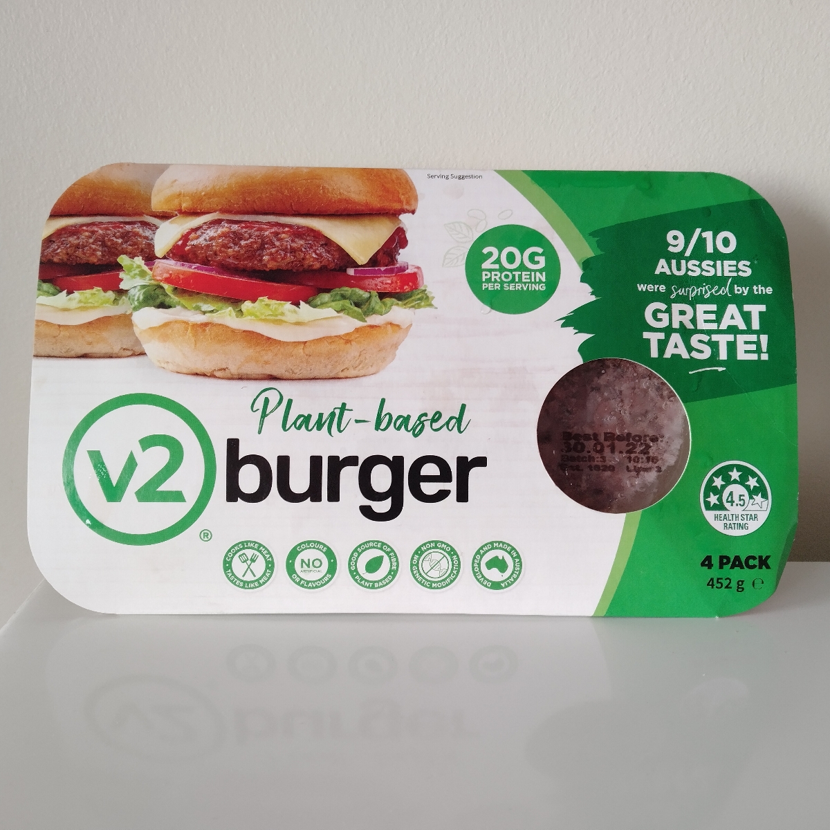 Plant-based burger from V2 Food - Vegan Product Reviews & Ratings ...