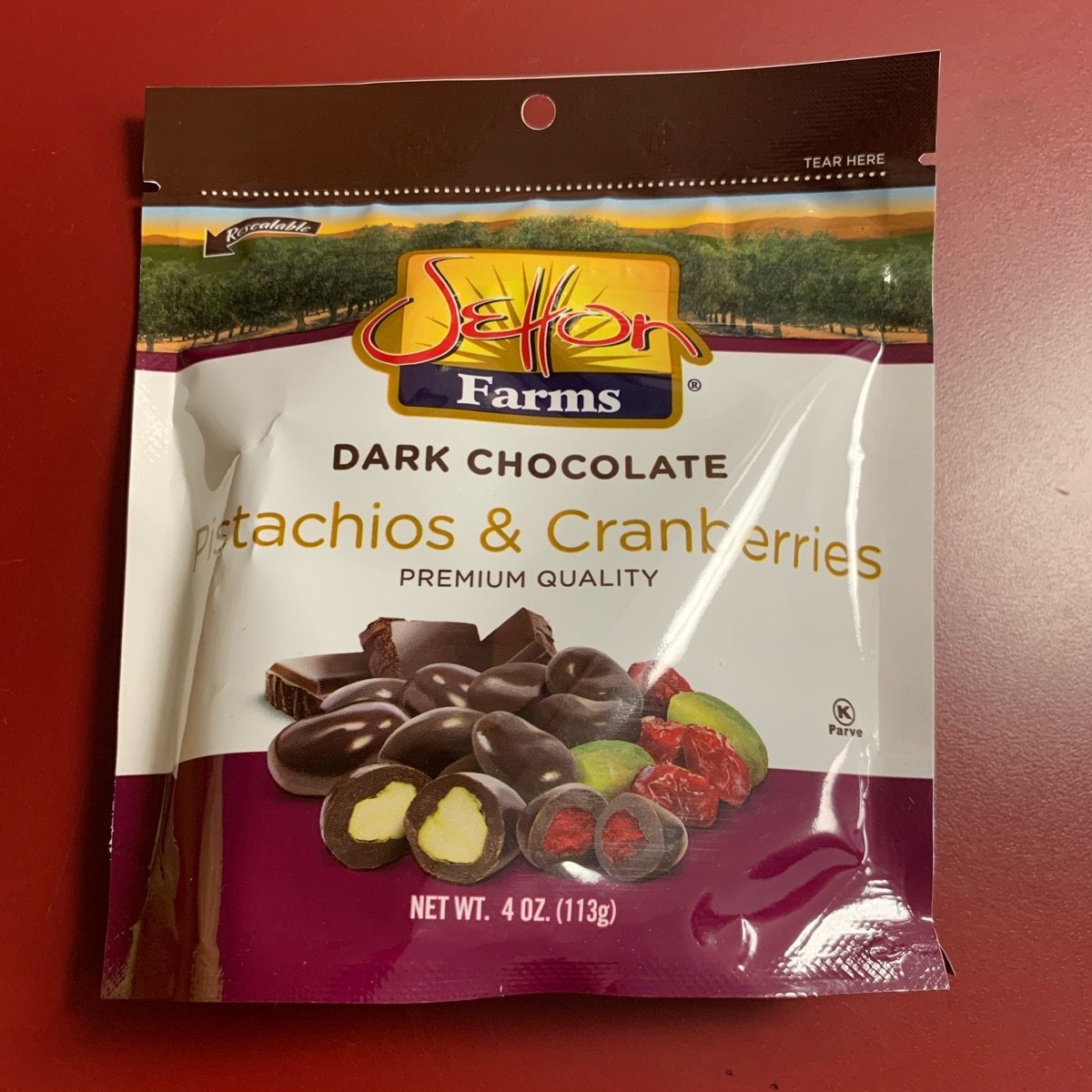 Dark Chocolate Pistachios and Cranberries from Setton farms - Vegan ...