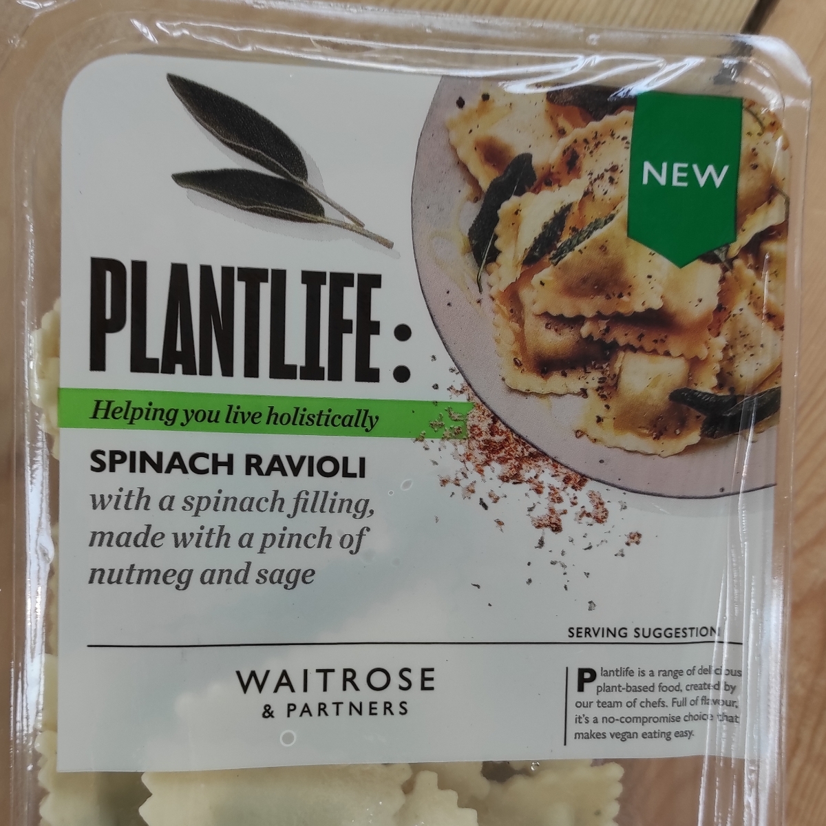 Spinach Ravioli from Plantlife: Waitrose & partners - Vegan Product ...