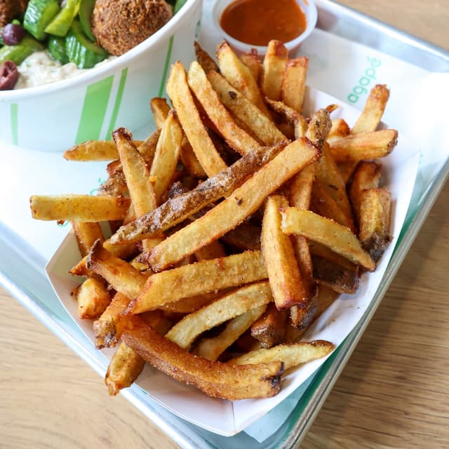 Fries- Plain at Agape Mediterranean - Review by @lizmaselli | abillion