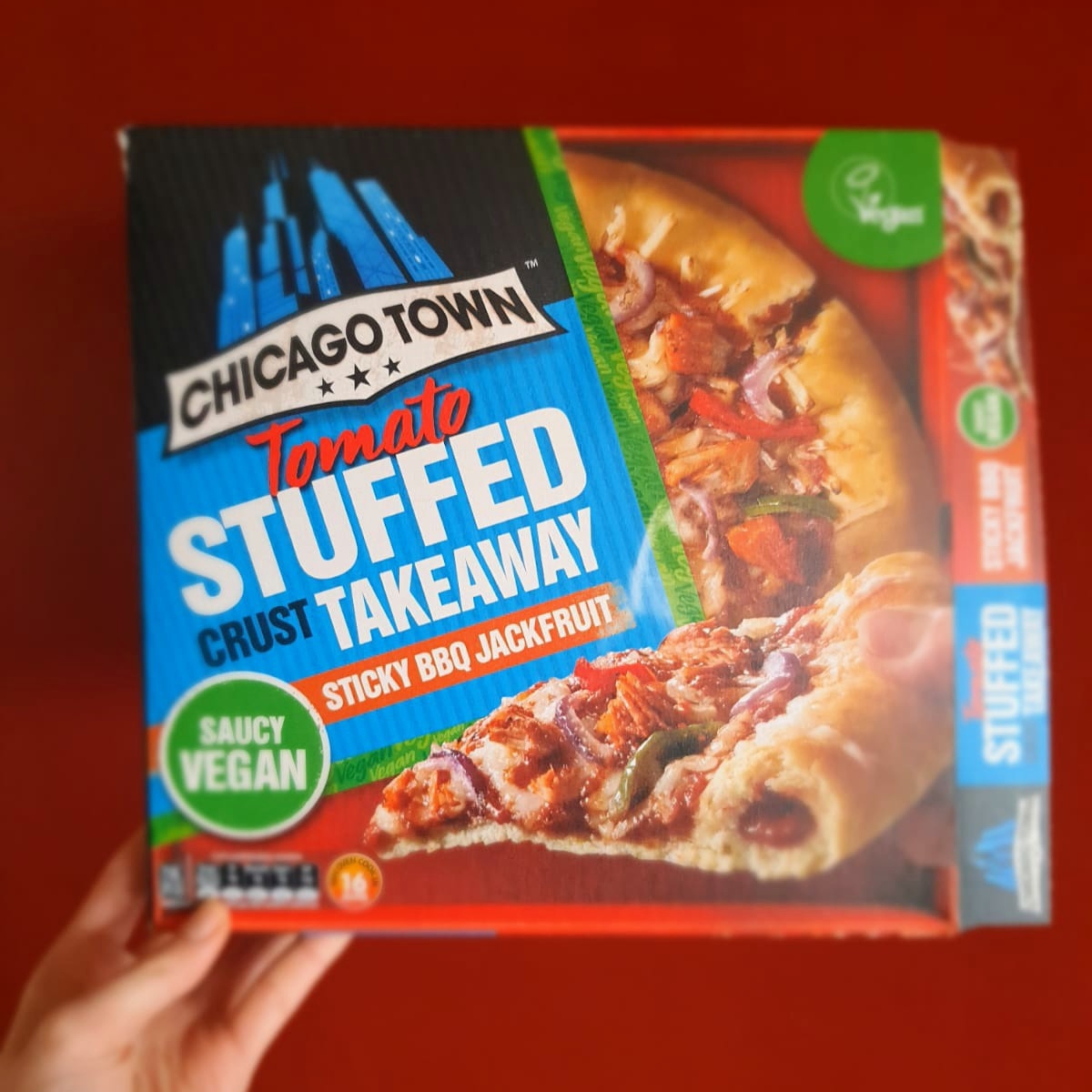 Tomato Stuffed Crust Takeaway Sticky Bbq Jackfruit Pizza from Chicago ...