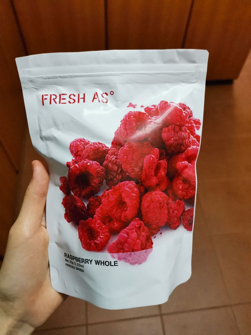 freeze-dried raspberries from FRESH AS - Vegan Product Reviews ...