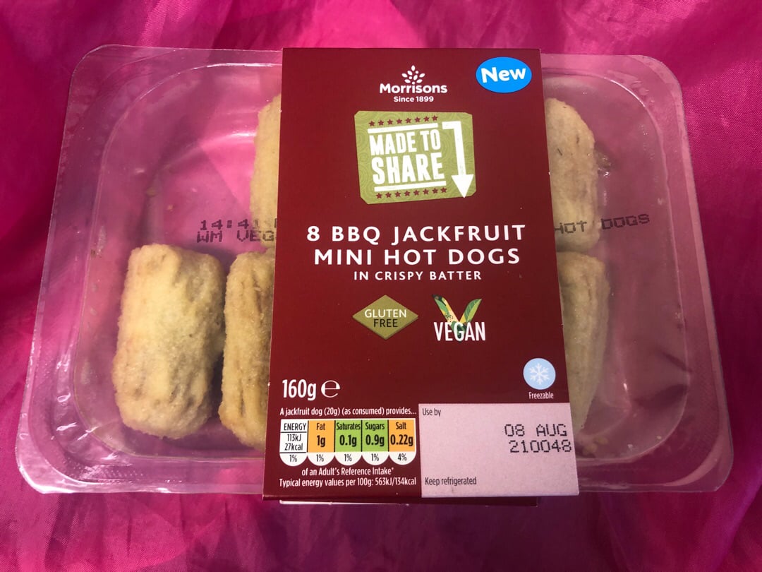 8 bbq jackfruit mini hot dogs from Morrisons - Vegan Product Reviews ...