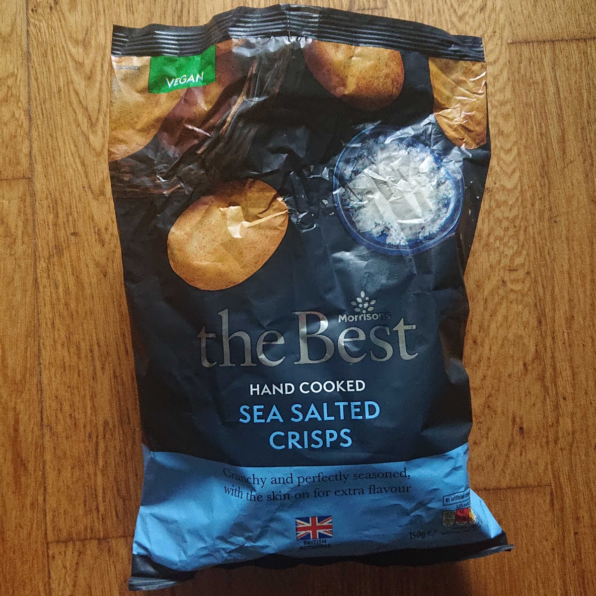 Hand Cooked Sea Salted Crisps from Morrissons The Best - Vegan Product ...