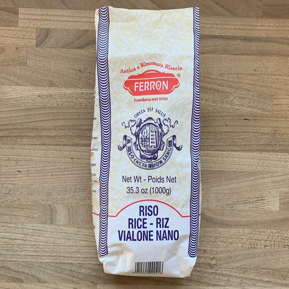 Riso Vialone Nano from Ferron - Vegan Product Reviews & Ratings | abillion