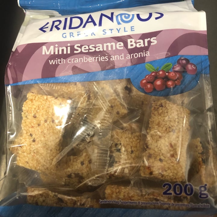 Eridanous Mini sesame bars with cranberries and aronia Review | abillion